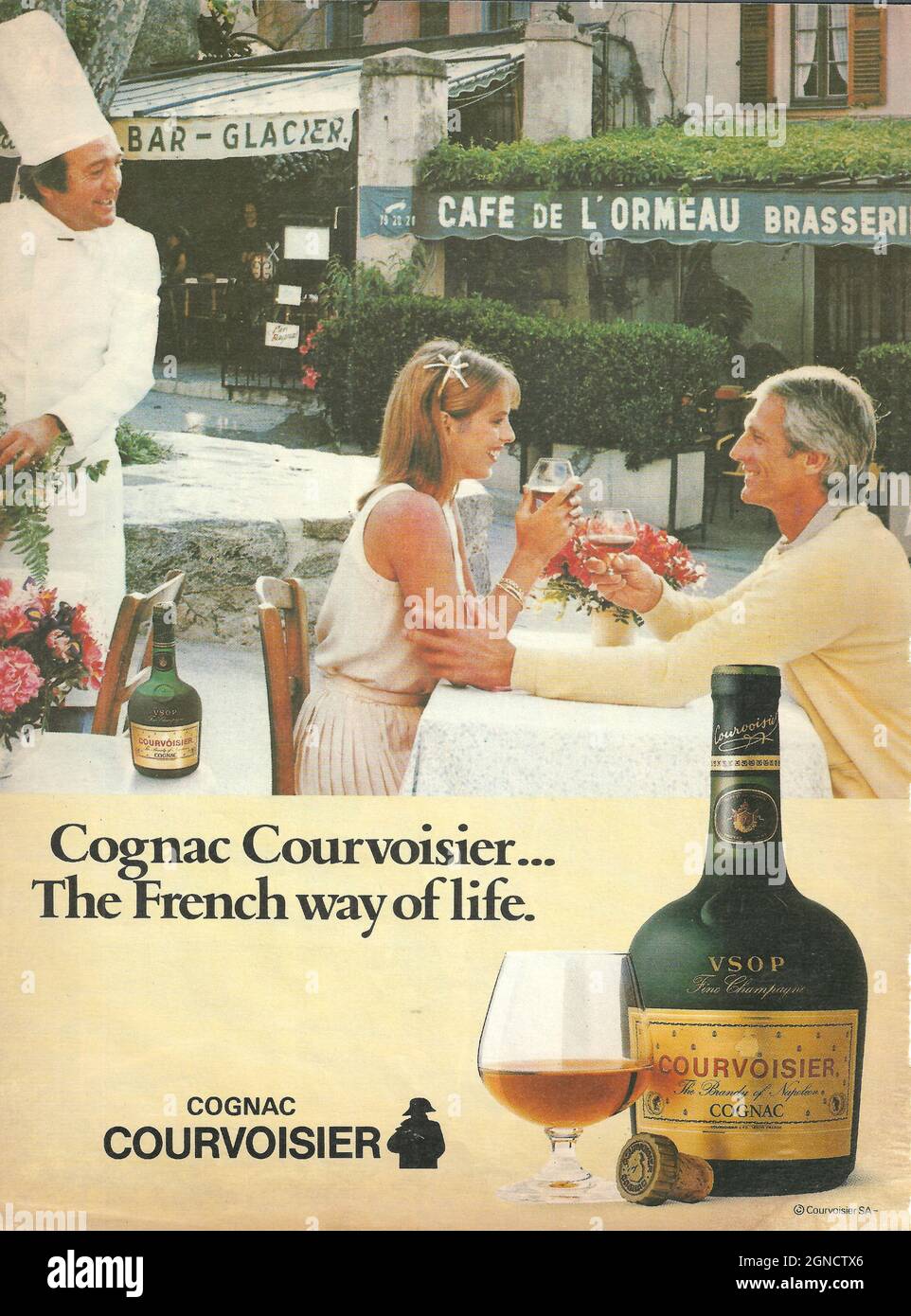 French brandy advertisement hi-res stock photography and images - Alamy