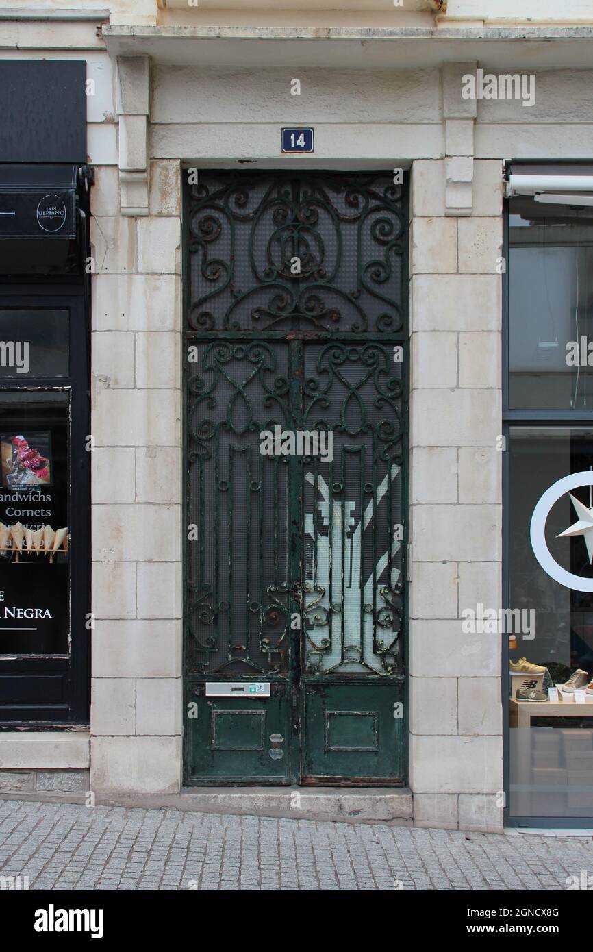 door in biarritz at pays basque in france Stock Photo - Alamy