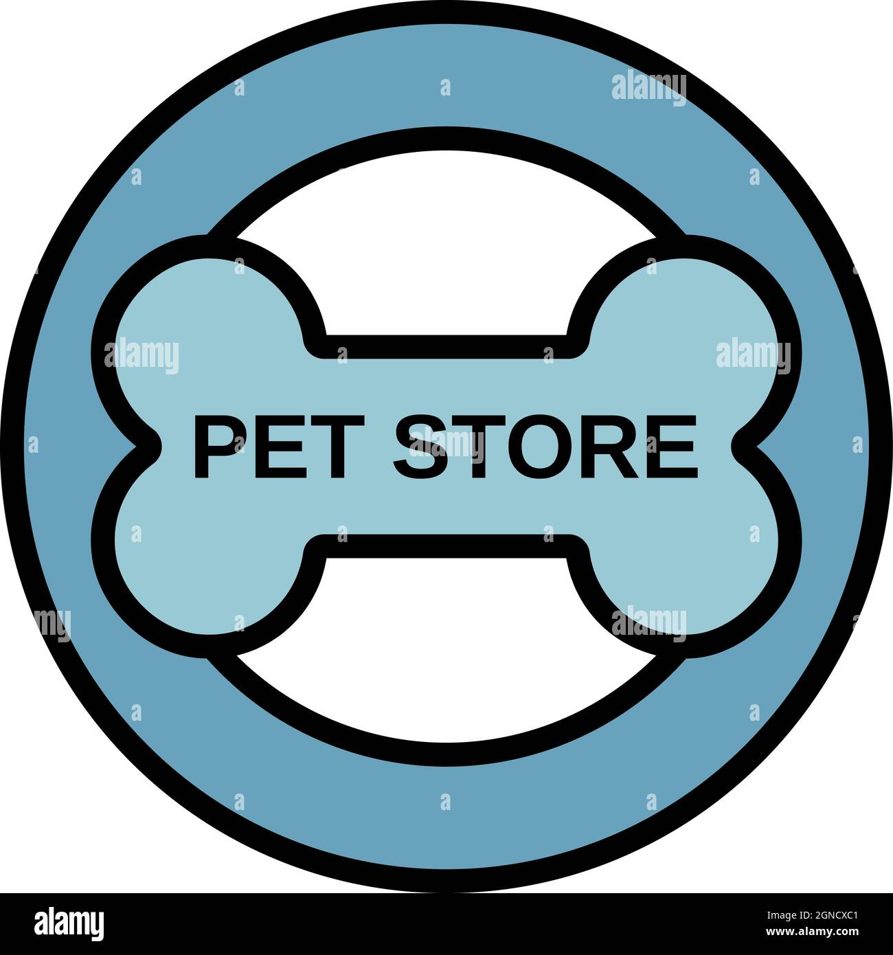 Pet story logo. Outline pet story vector logo color flat isolated Stock ...