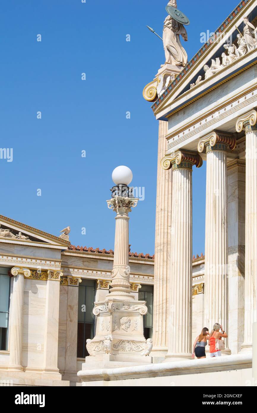 Ionic-style columns, a pediment with the central theme of the goddess ...