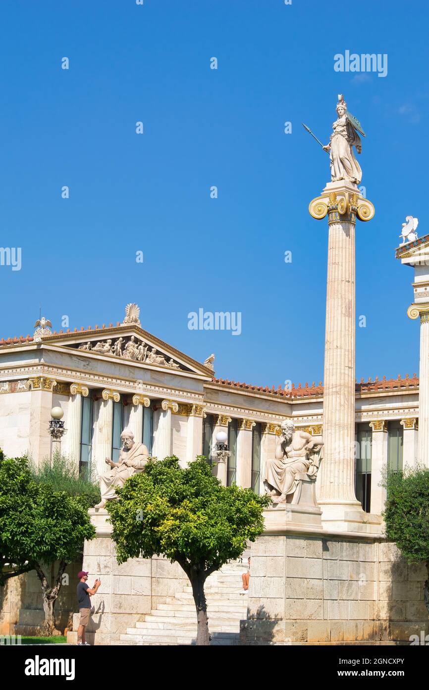 Ionic-style columns, a pediment with the central theme of the goddess ...