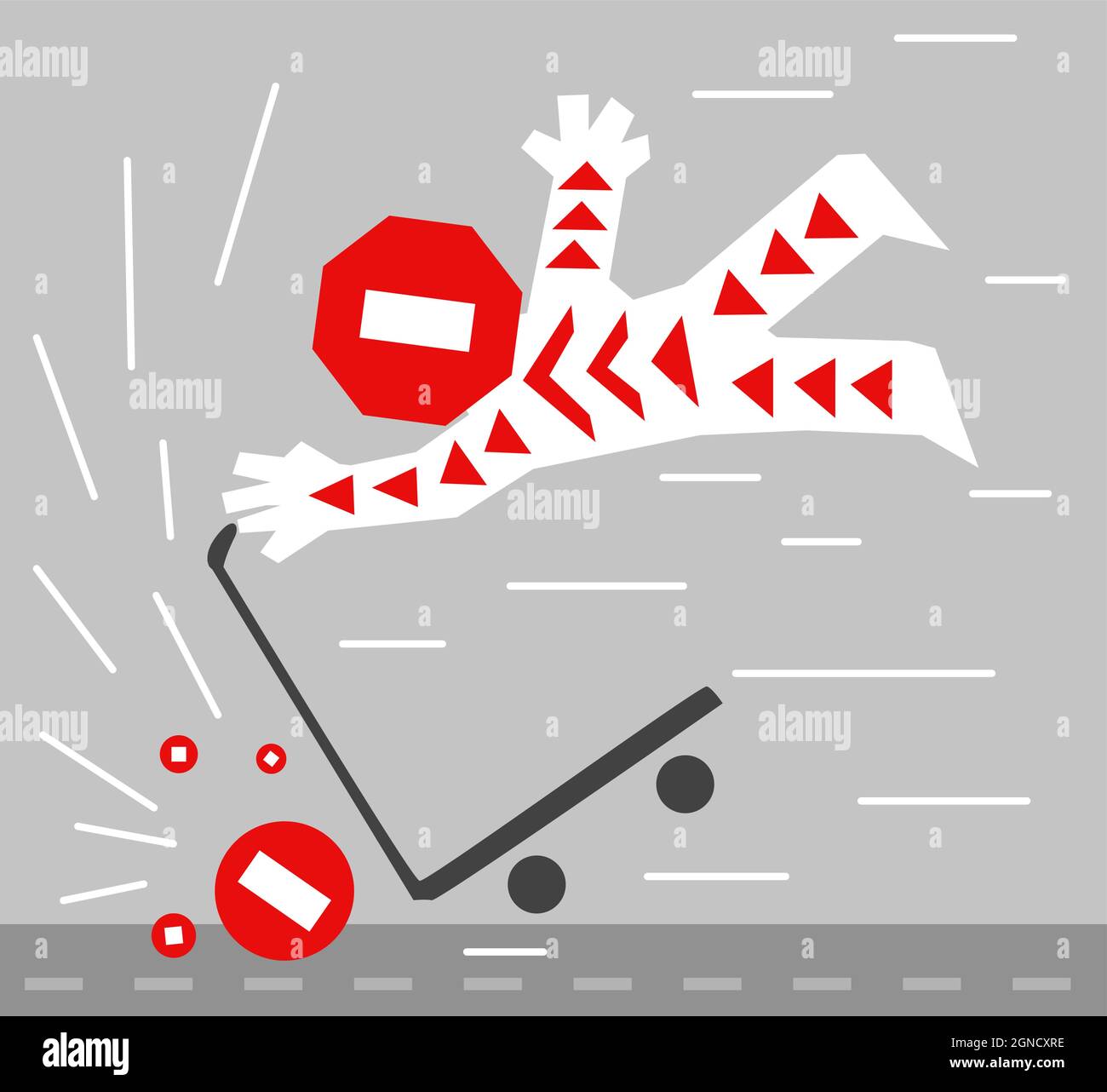 Scooter hazard Stock Vector Images - Alamy