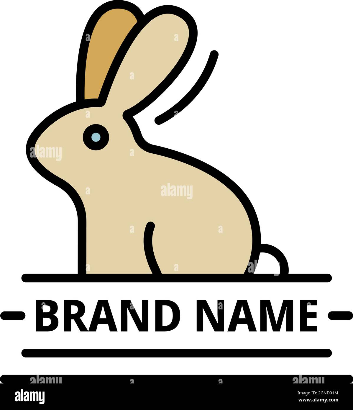 Brand veterinary name logo. Outline brand veterinary name vector logo ...