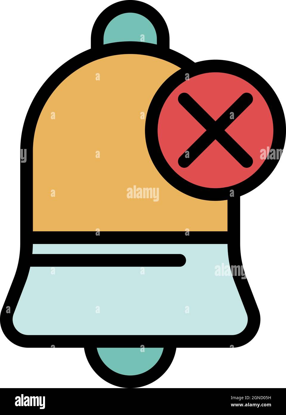 Crossed bell icon Cut Out Stock Images & Pictures - Alamy