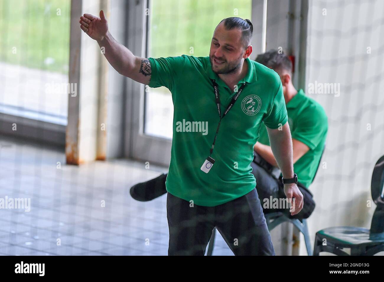 Savona, Italy. 24th Sep, 2021. Coach: BEDNAREK Jakub (AZS) during AZS ...