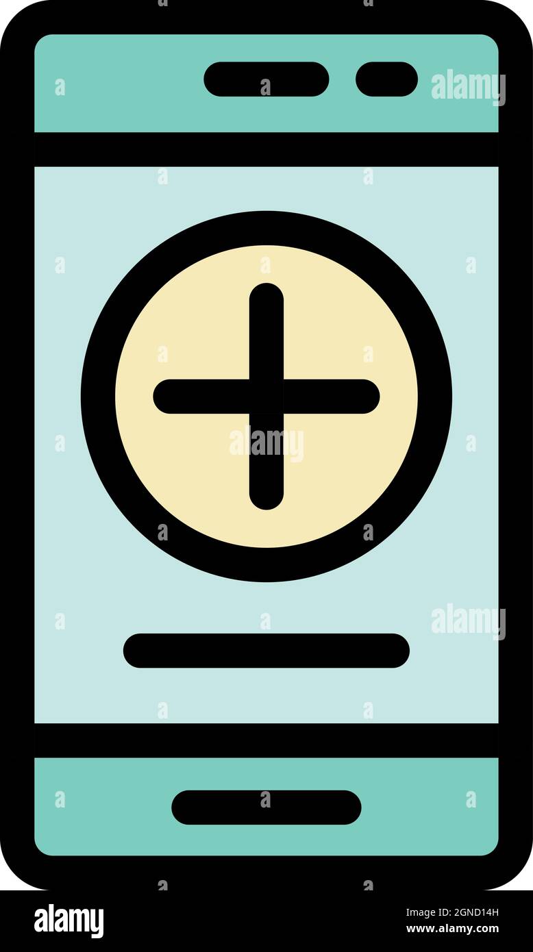 Online smart hospital icon. Outline online smart hospital vector icon ...