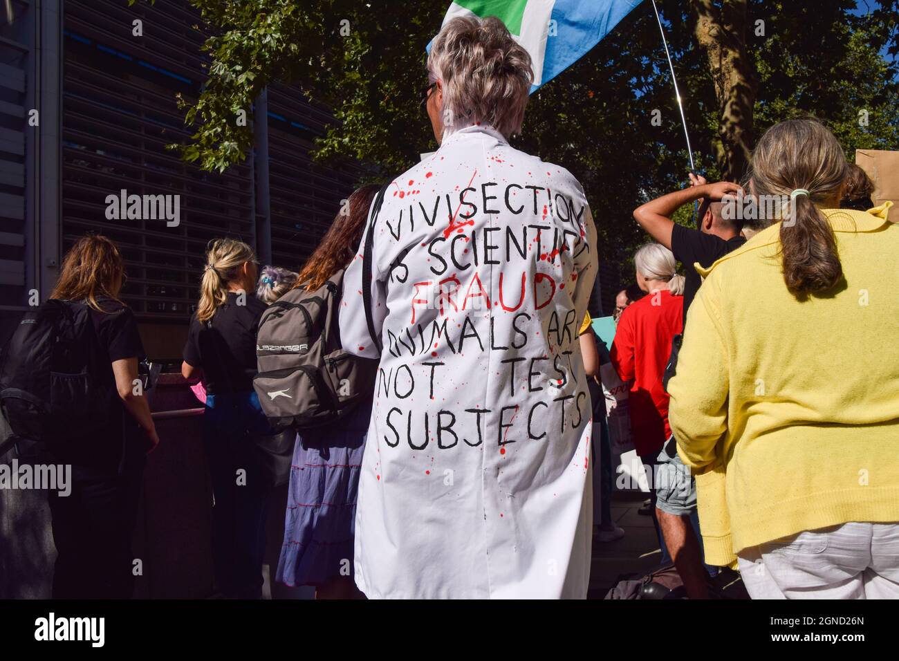 London, United Kingdom. 24th September 2021. Activists gathered outside ...