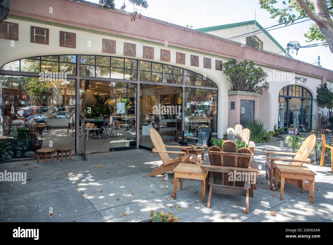 The Gardener on 4th Street in Berkeley, California. 4th Street is a ...
