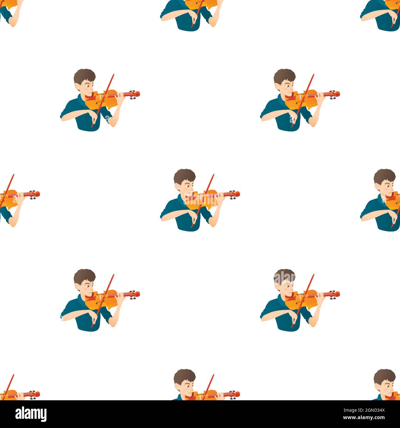Man plays on violin pattern seamless background texture repeat ...
