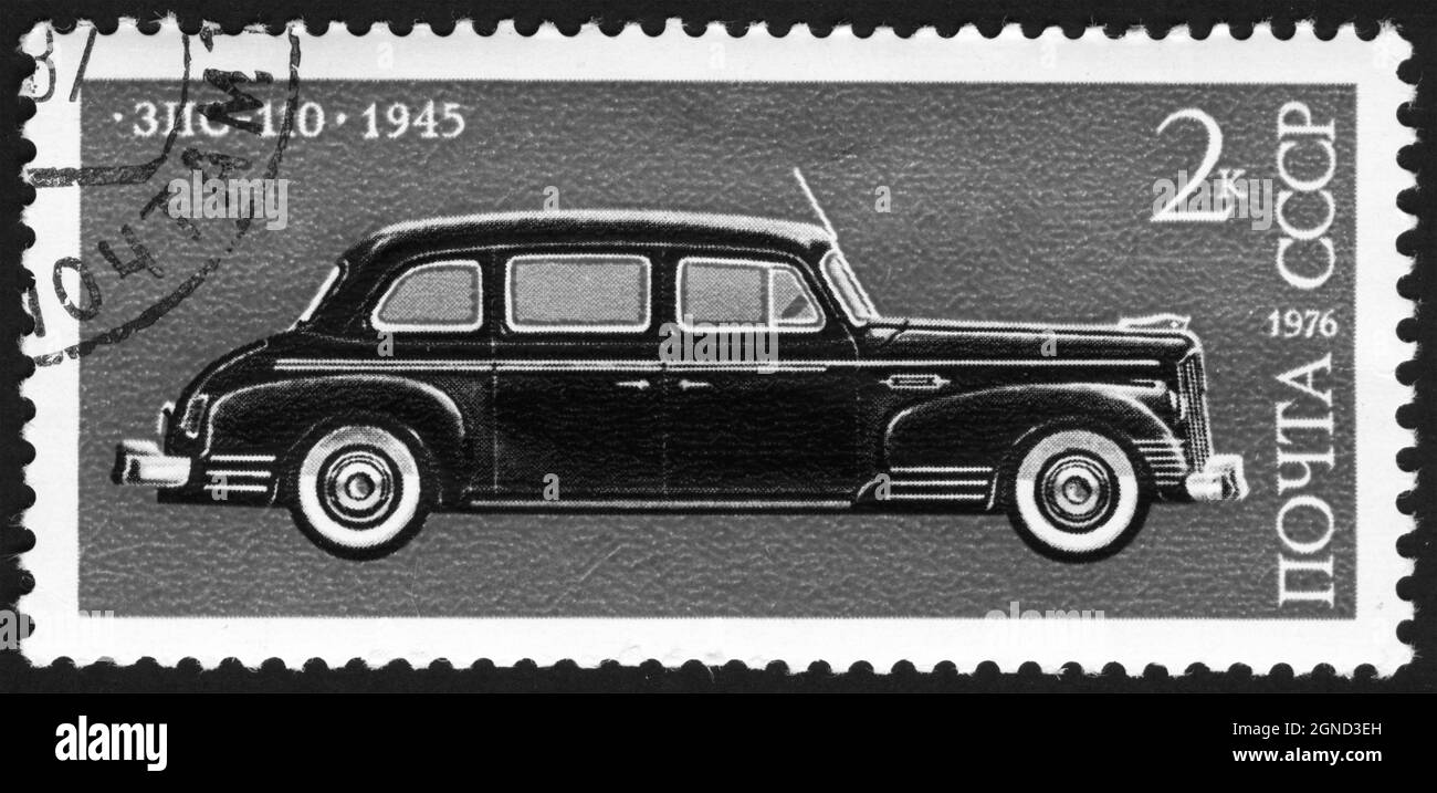 Stamp print in USSR, cars Stock Photo - Alamy