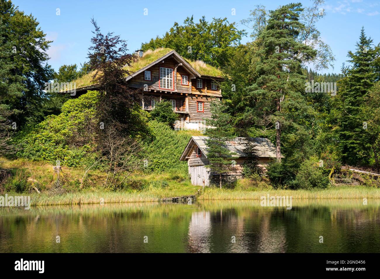 canoe ride on lake Osoyro in Norway Stock Photo - Alamy