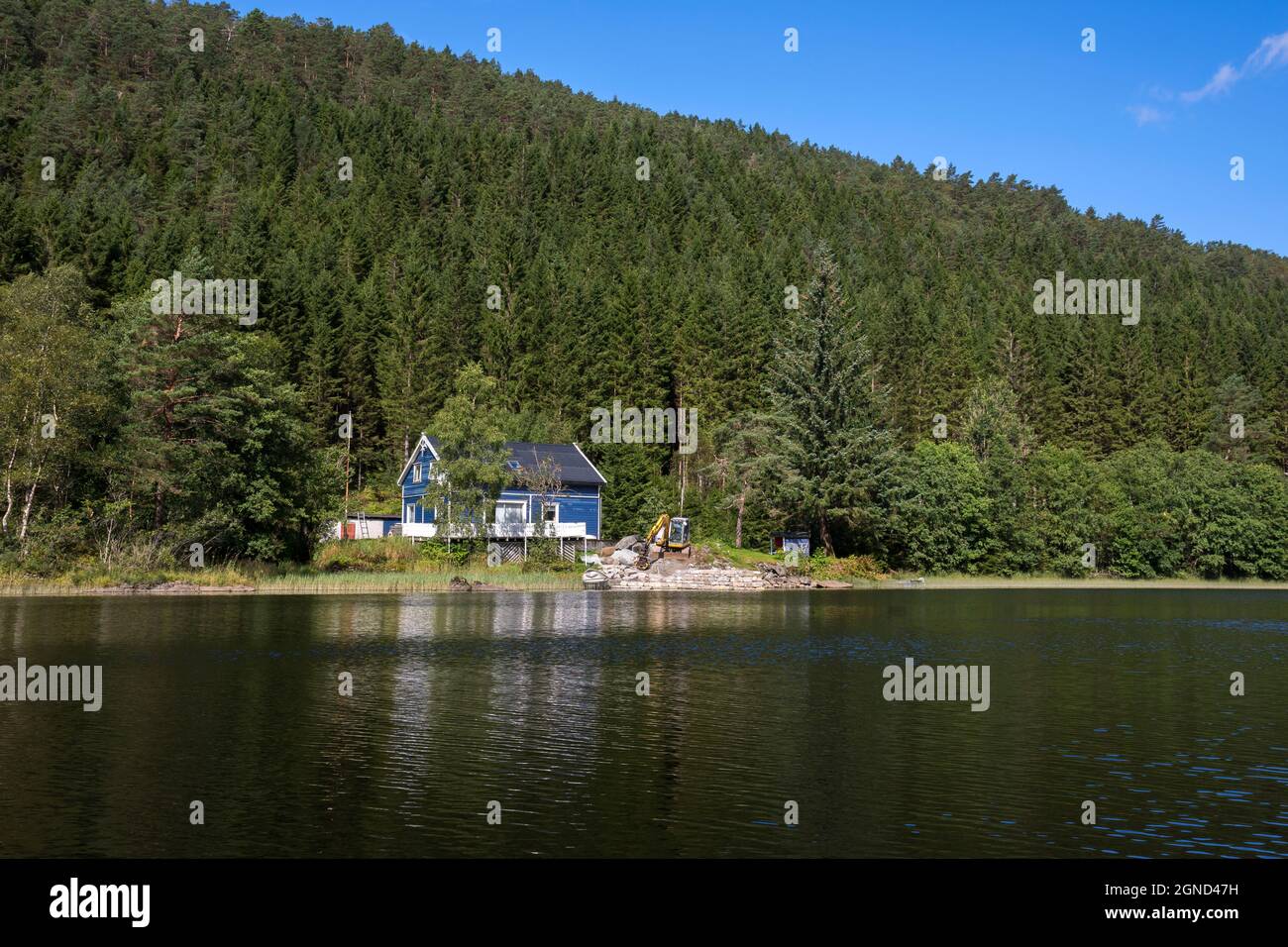canoe ride on lake Osoyro in Norway Stock Photo - Alamy