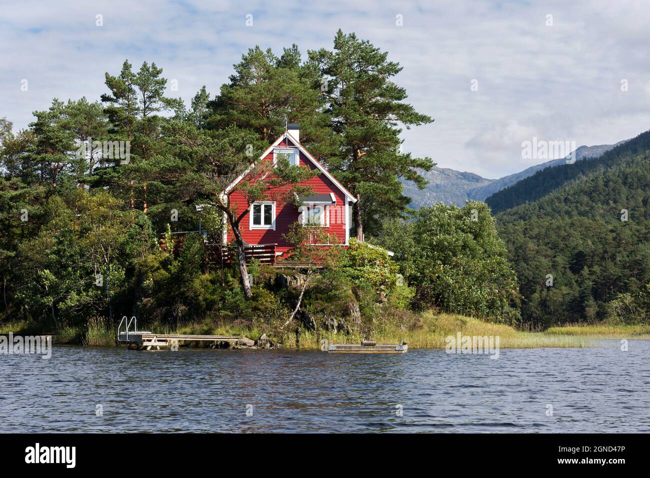 canoe ride on lake Osoyro in Norway Stock Photo - Alamy