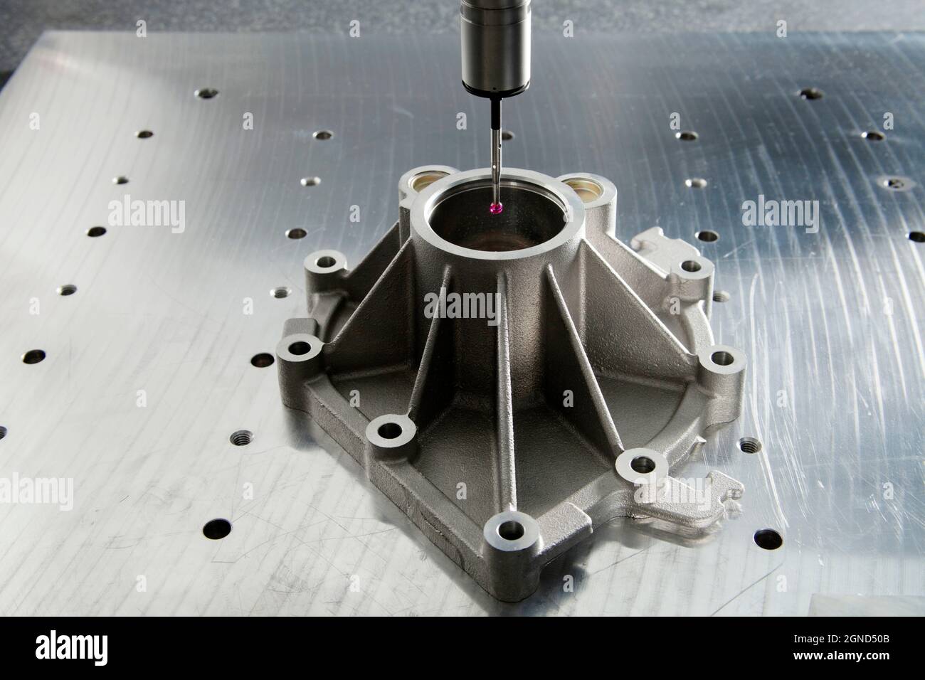 CMM measurement. Quality control measurement probe Stock Photo - Alamy