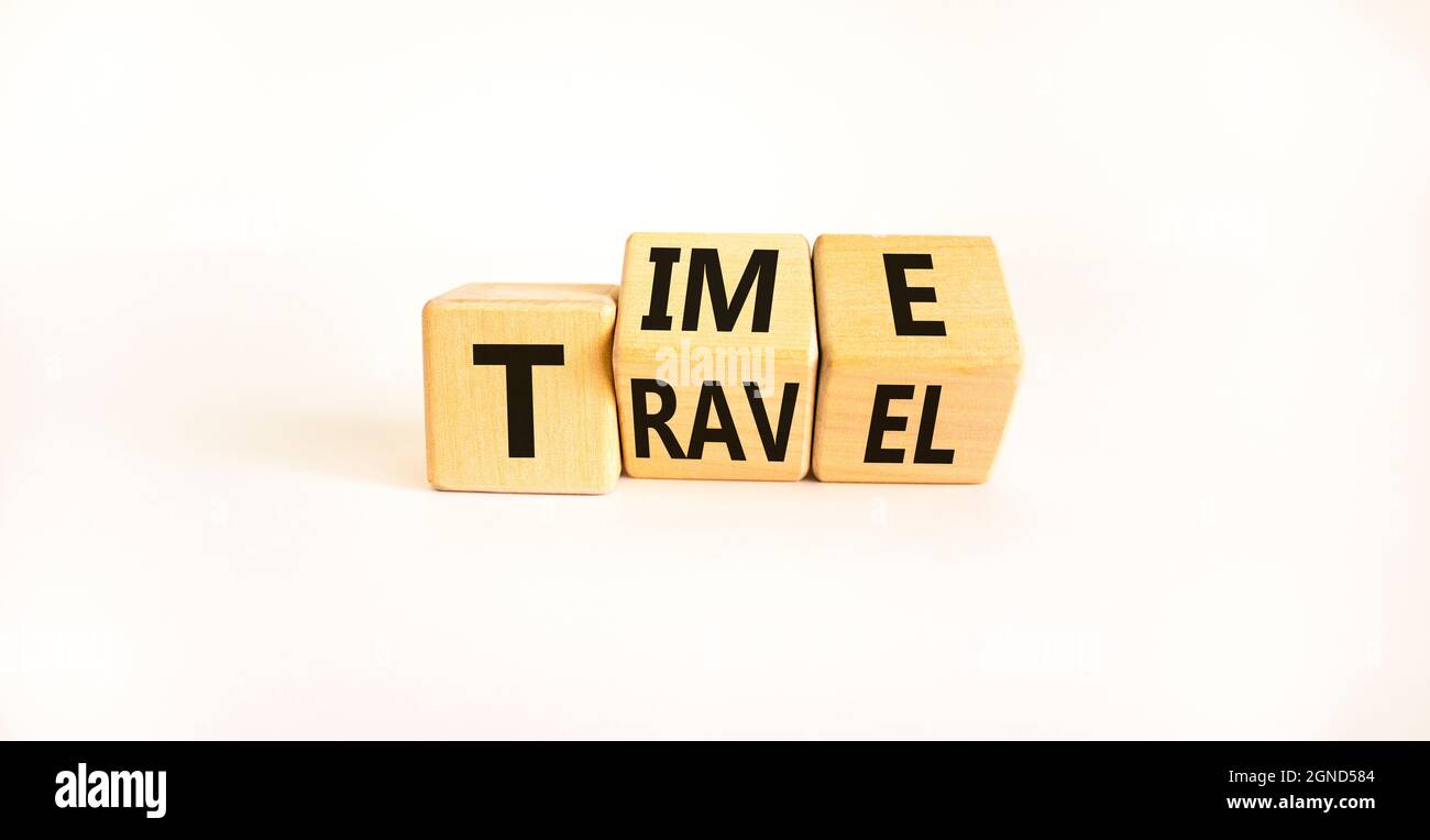 Time to travel symbol. Turned wooden cubes and changed the word 'time ...
