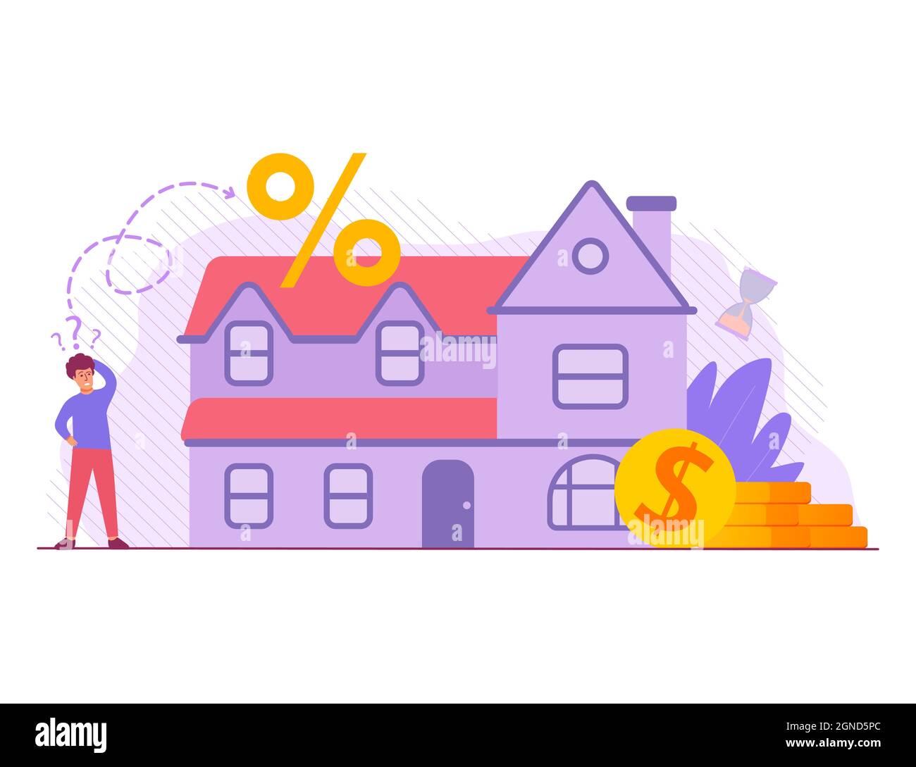 ouse purchase debt.Vector flat illustration Stock Vector Image & Art ...