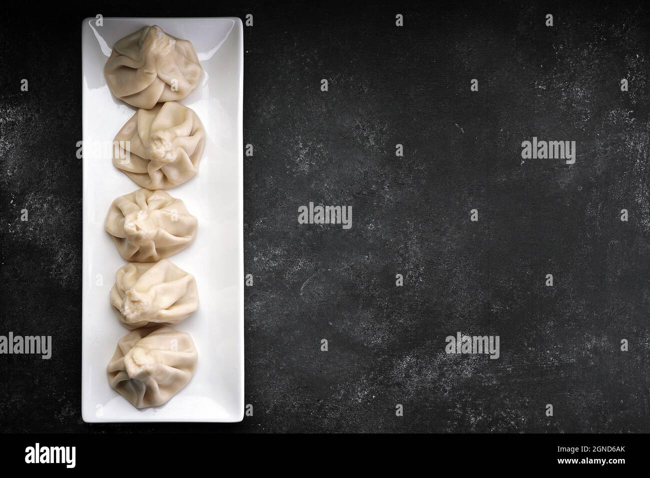 Boiled khinkali on white hi-res stock photography and images - Alamy