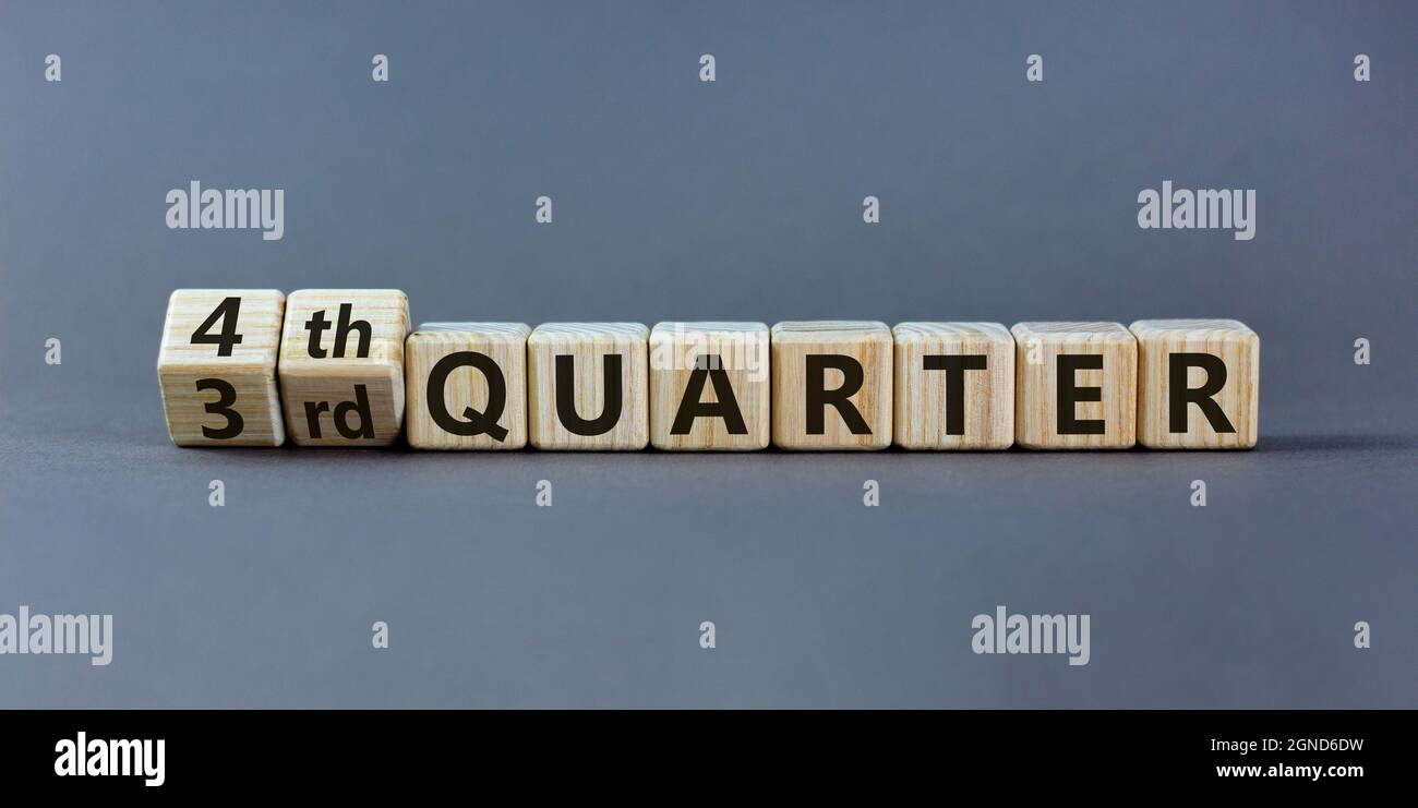 From 3rd to 4th quater symbol. Turned wooden cubes and changed words ...