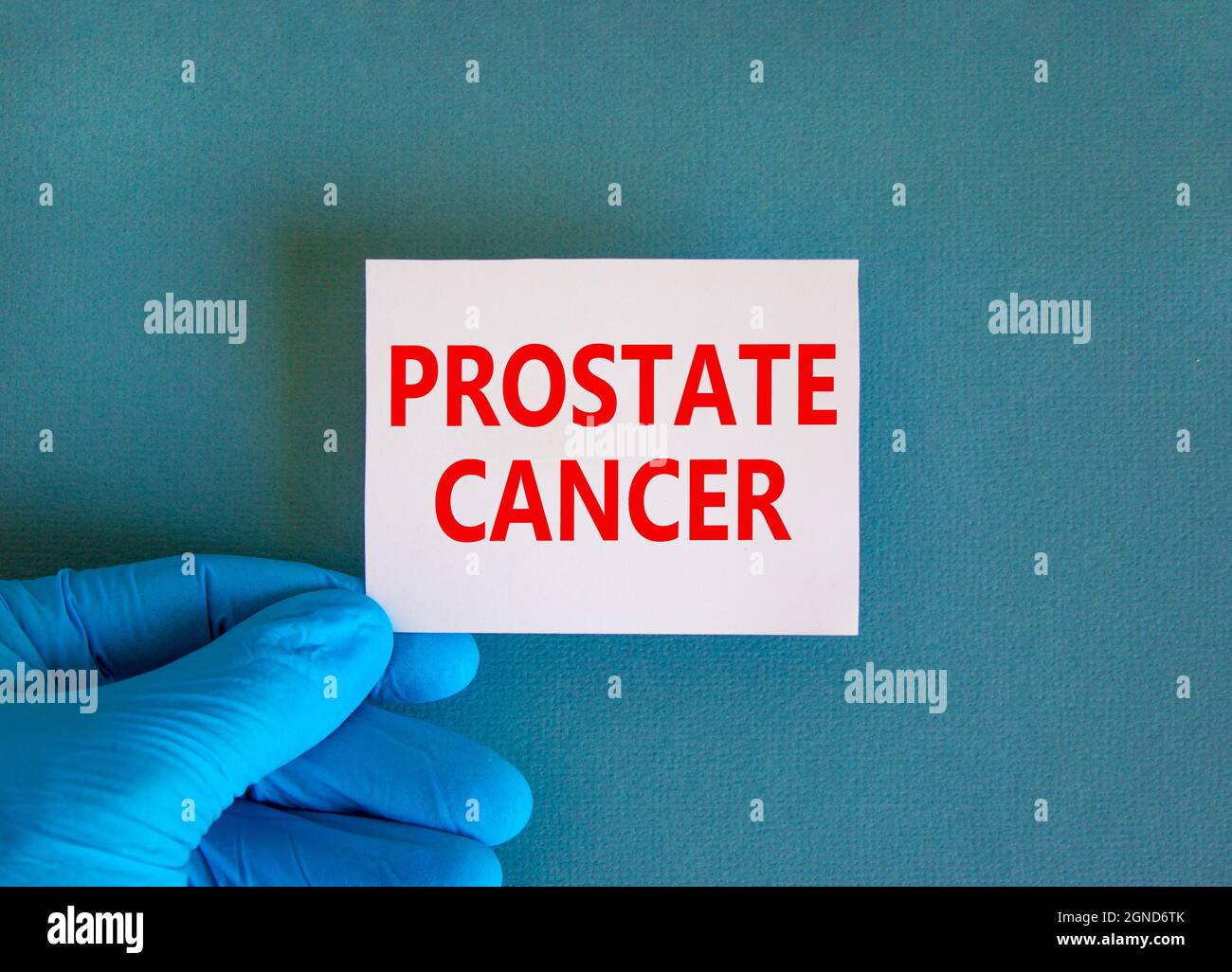 Prostate cancer symbol. White note with words Prostate cancer ...