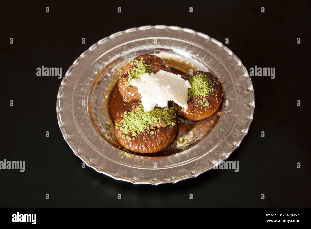 creamy dessert made of dried figs Stock Photo - Alamy