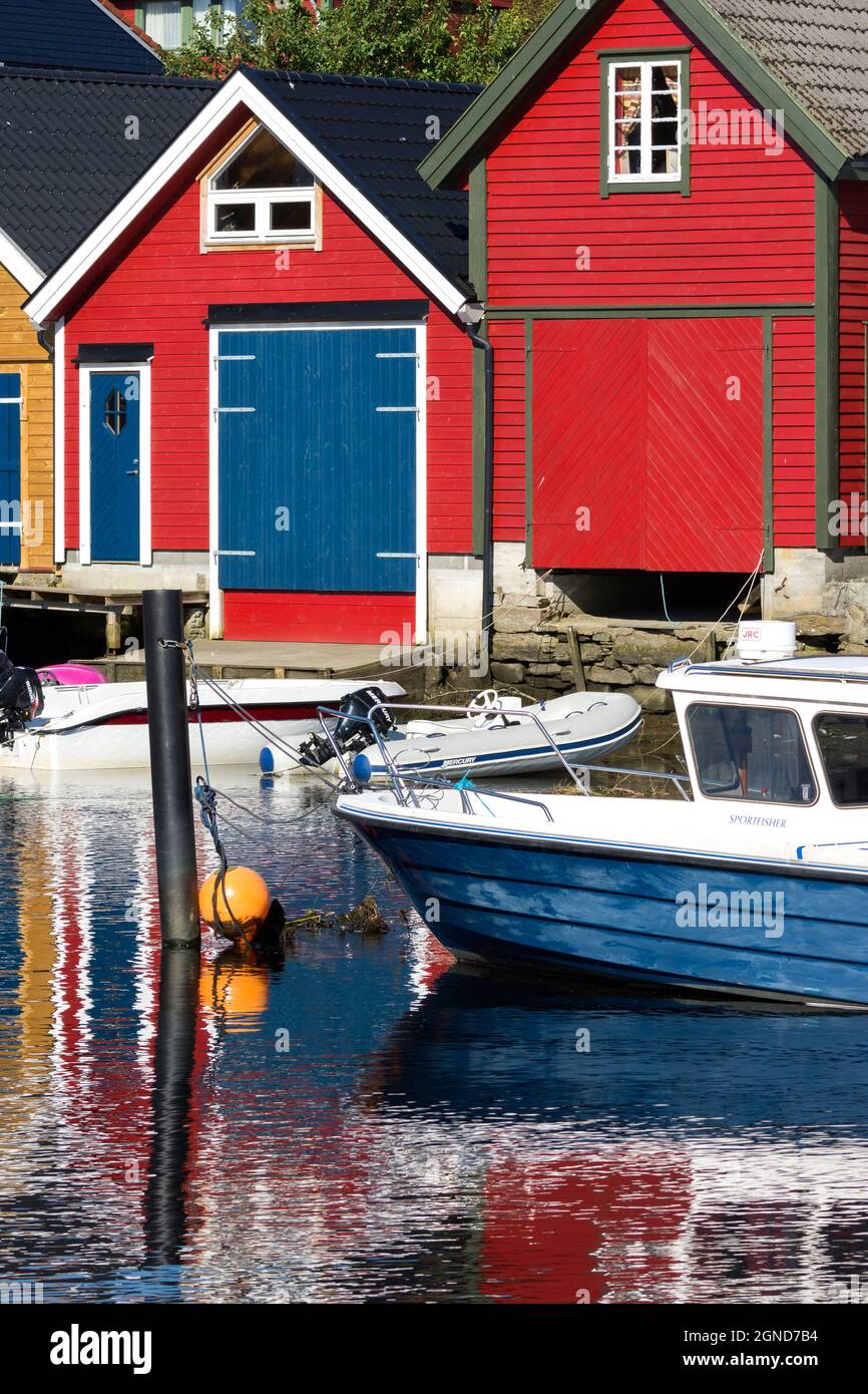 colorful wooden houses on the sea in Osoyro in Norway Stock Photo - Alamy