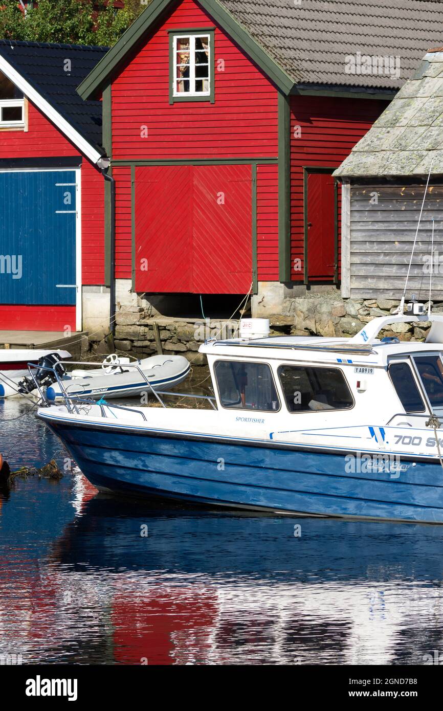 colorful wooden houses on the sea in Osoyro in Norway Stock Photo - Alamy