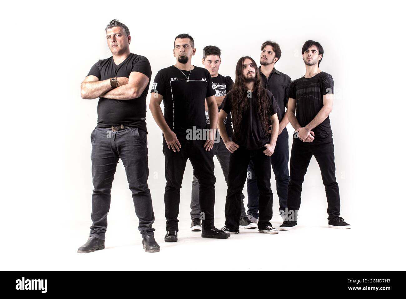 Band portrait over white background Stock Photo - Alamy