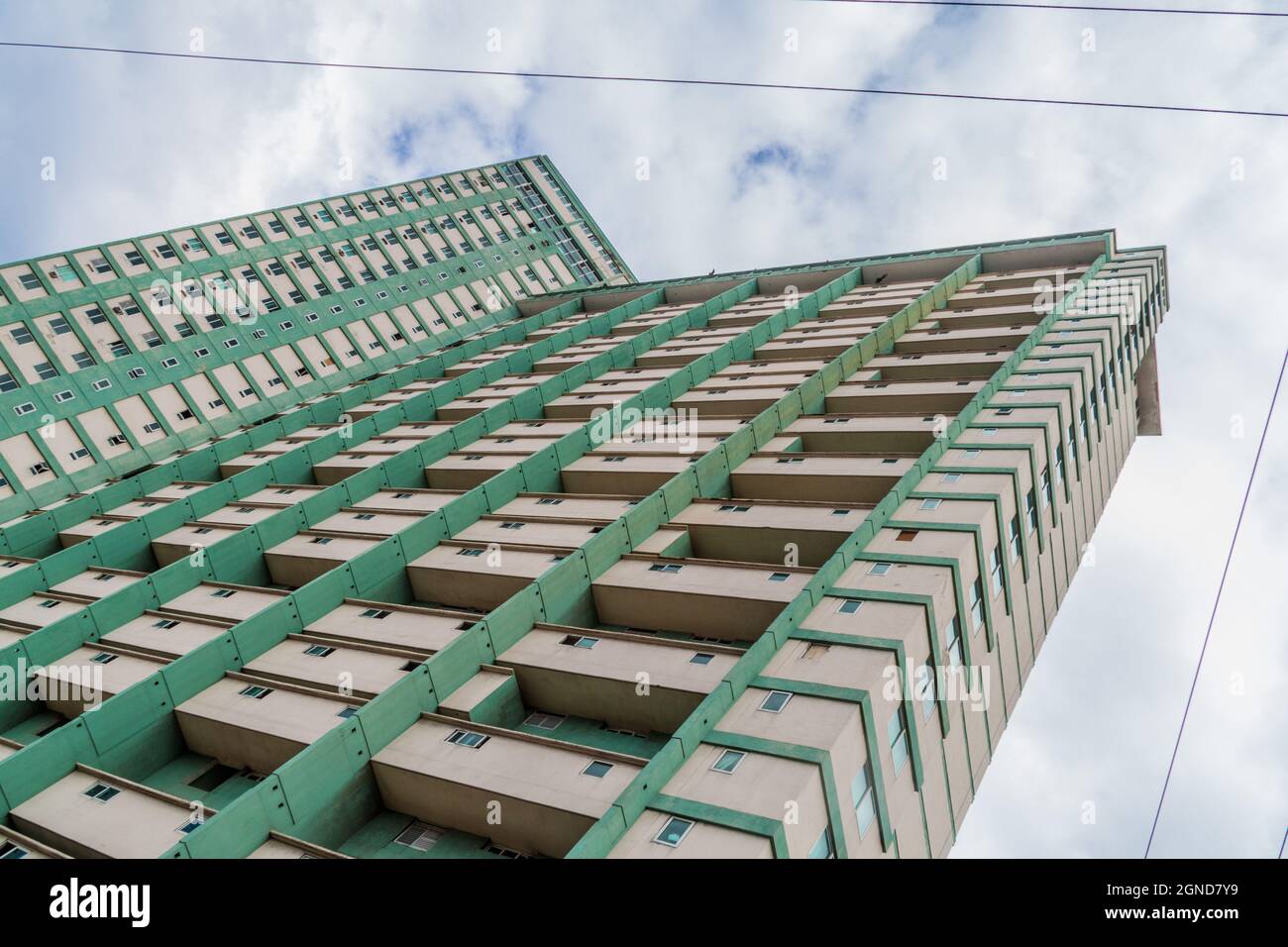 HAVANA, CUBA - FEB 21, 2016: FOCSA Building, the tallest building in ...