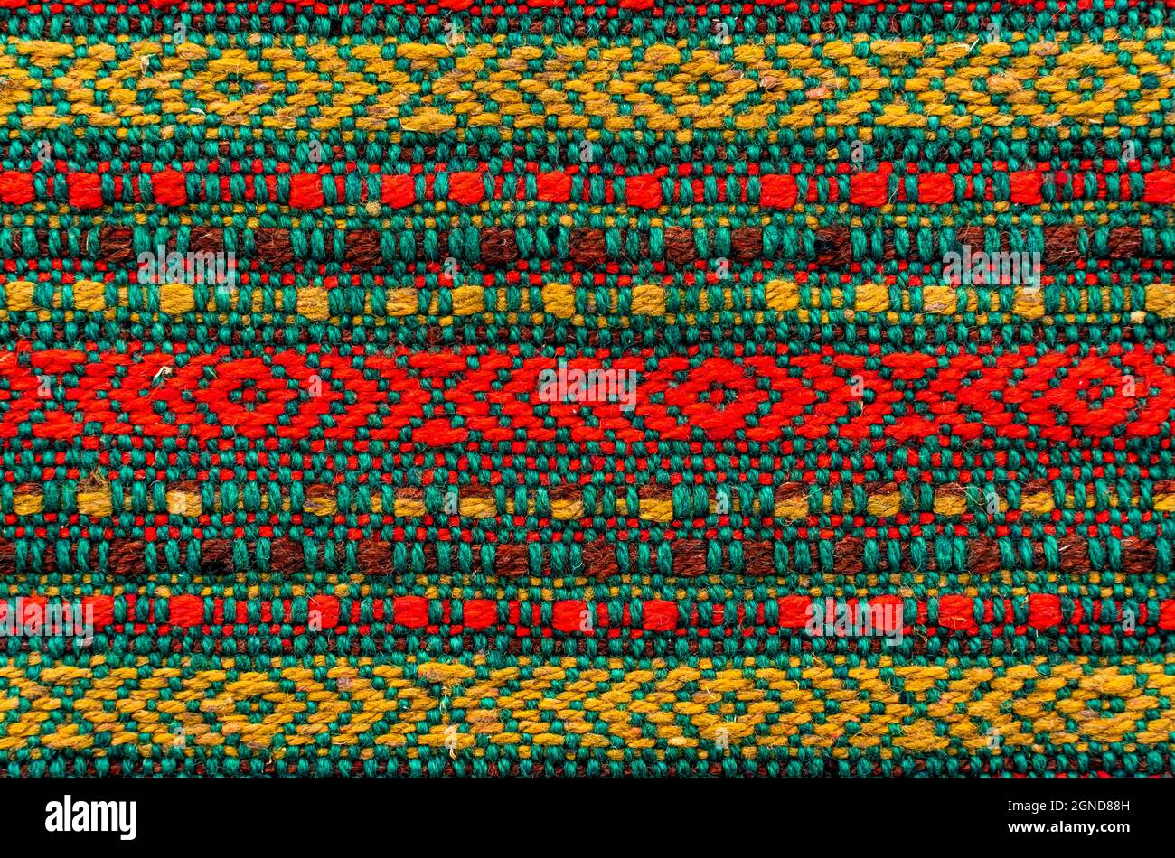 Material with patterns and shapes. Knitting. Knitted texture in ...