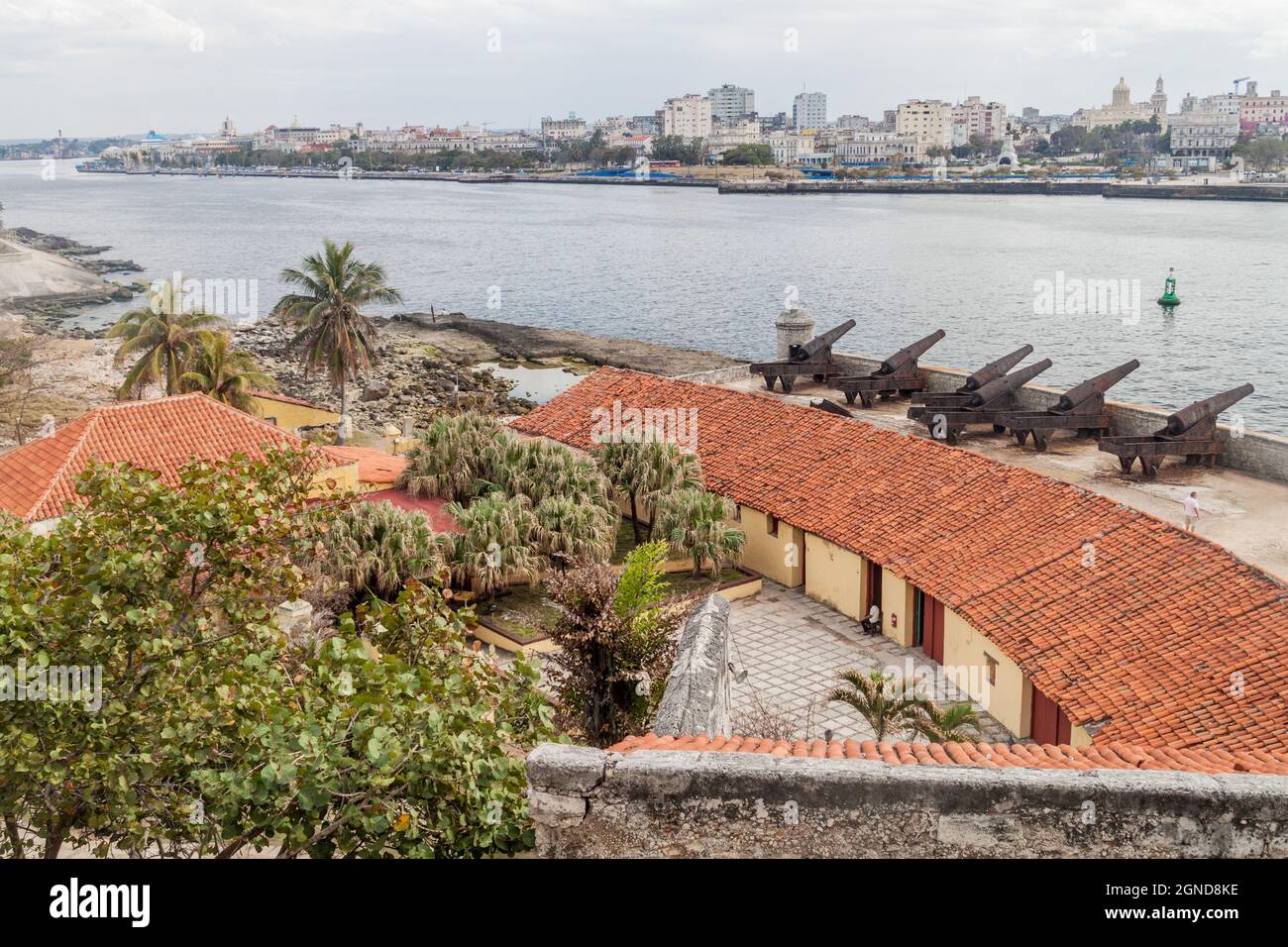 Cannons of Morro castle in Havana, Cuba Stock Photo - Alamy