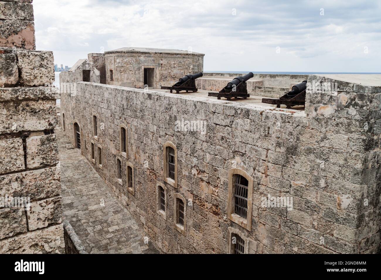Cannons at the Morro castle in Havana, Cuba Stock Photo - Alamy
