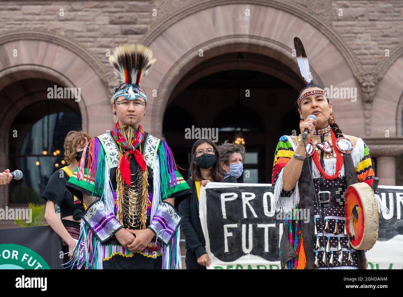 First Nations of Canada singers performing live during the Global ...
