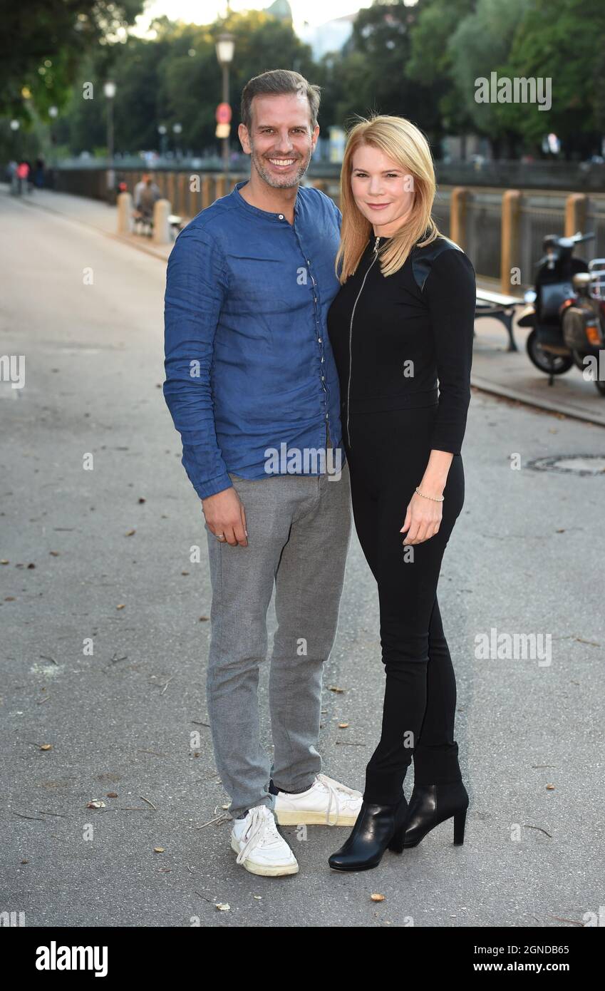 Munich, Germany. 24th Sep, 2021. Actor Florian Stadler and actress Silke Popp show off at "Movie ...