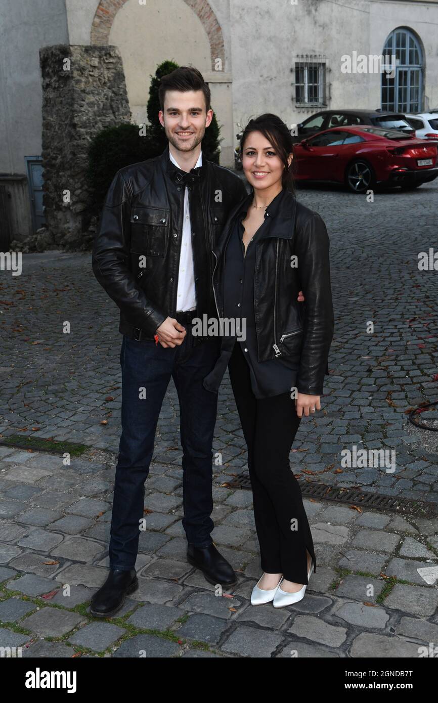 Munich, Germany. 24th Sep, 2021. Actor Patrick Mölleken and actress ...