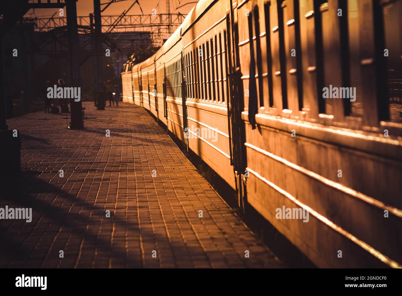 train stops at the station, filter Stock Photo - Alamy