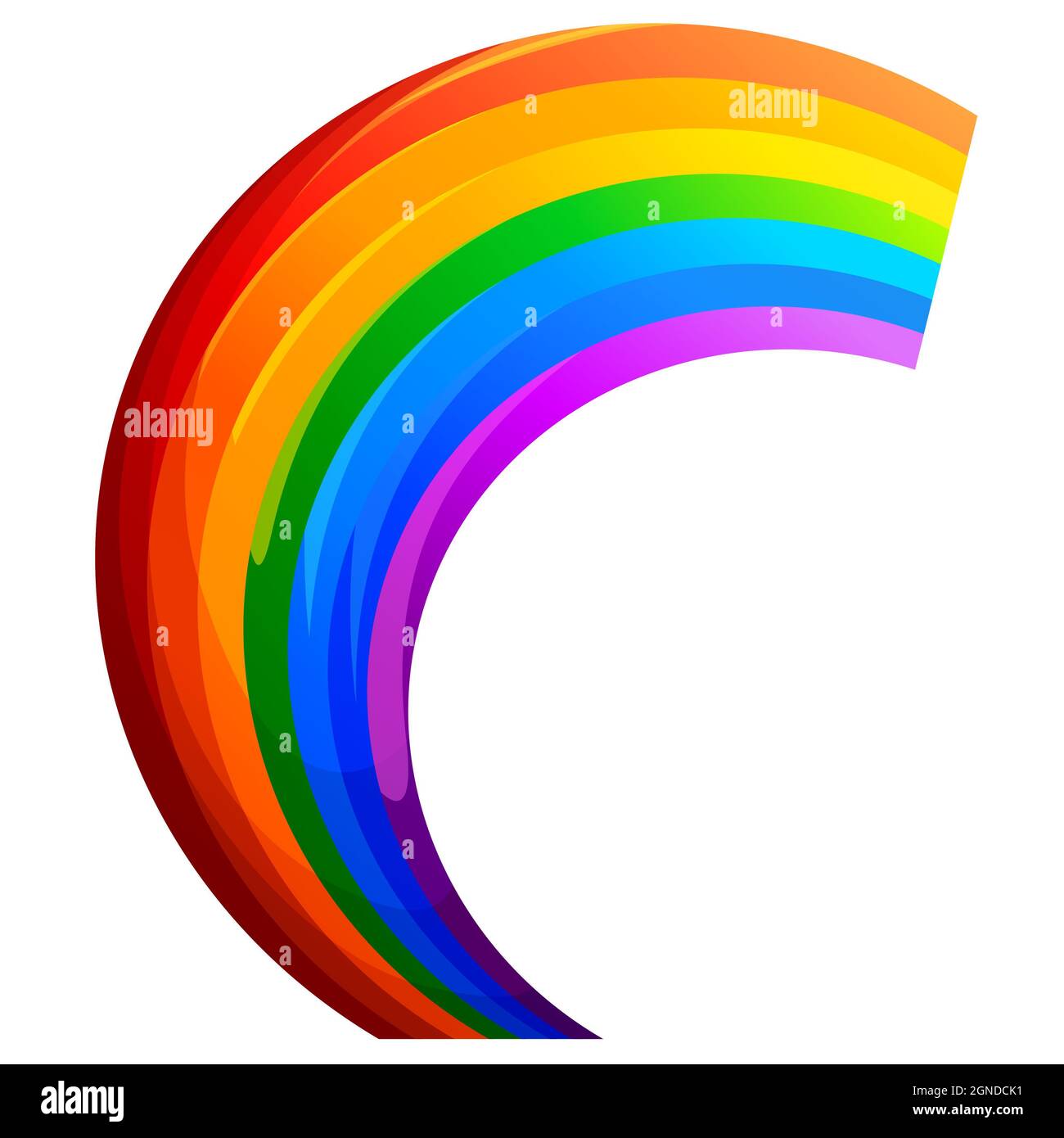 A nice multi-colored rainbow illustrated Stock Photo - Alamy