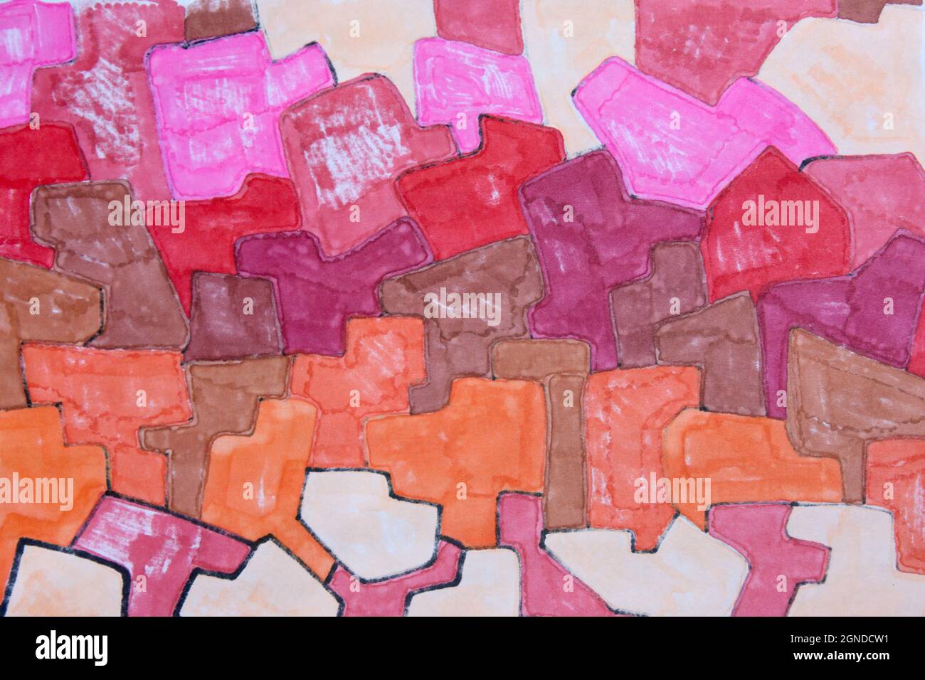 Red and brown marker artwork texture. Abstract background Stock Photo ...