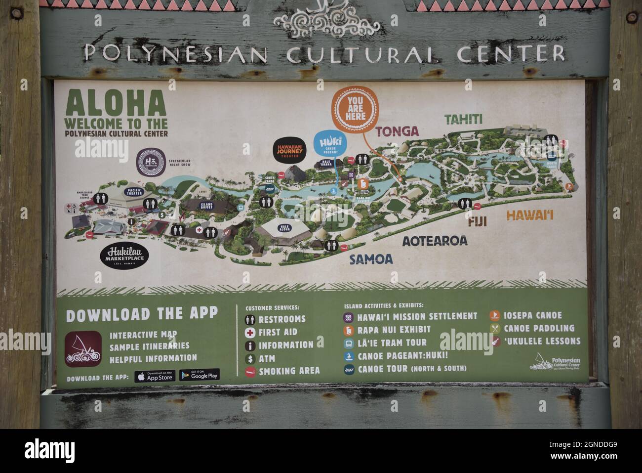 Polynesian Cultural Center Map