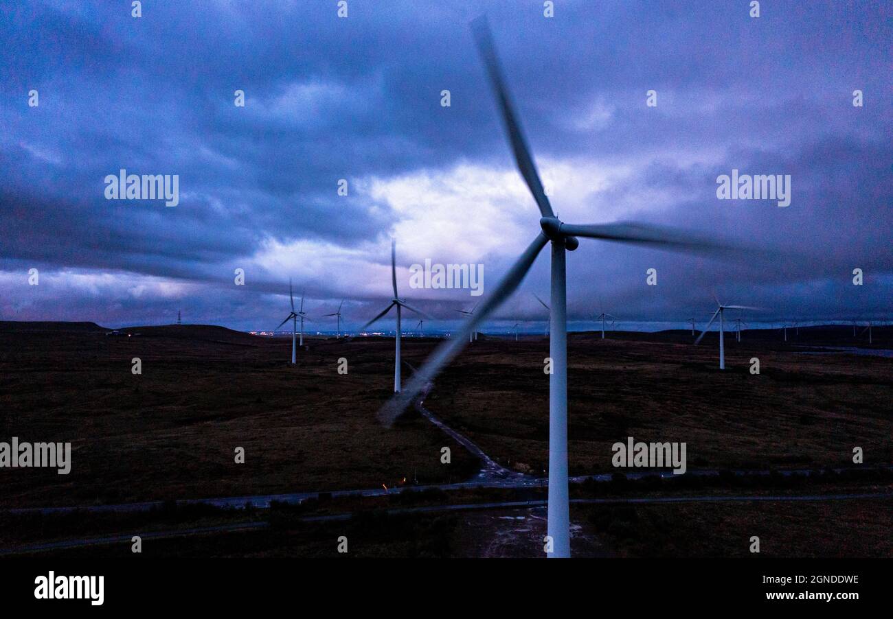 Whitelee Windfarm, Eaglesham, Scotland, UK. 24th Sep, 2021. PICTURED ...