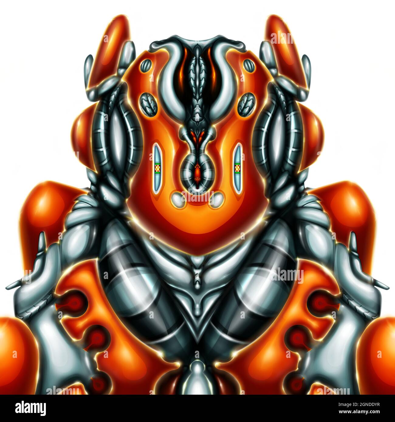 Incredible and beautiful illustration of a modern robot Stock Photo - Alamy