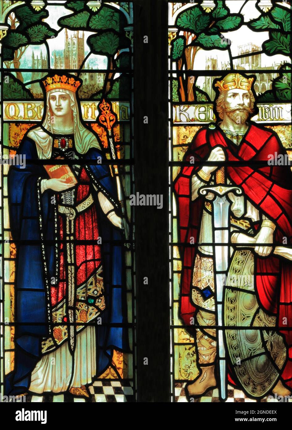 Queen Bertha of Kent, King Edwin of Northumbria, 6th, 7th century ...