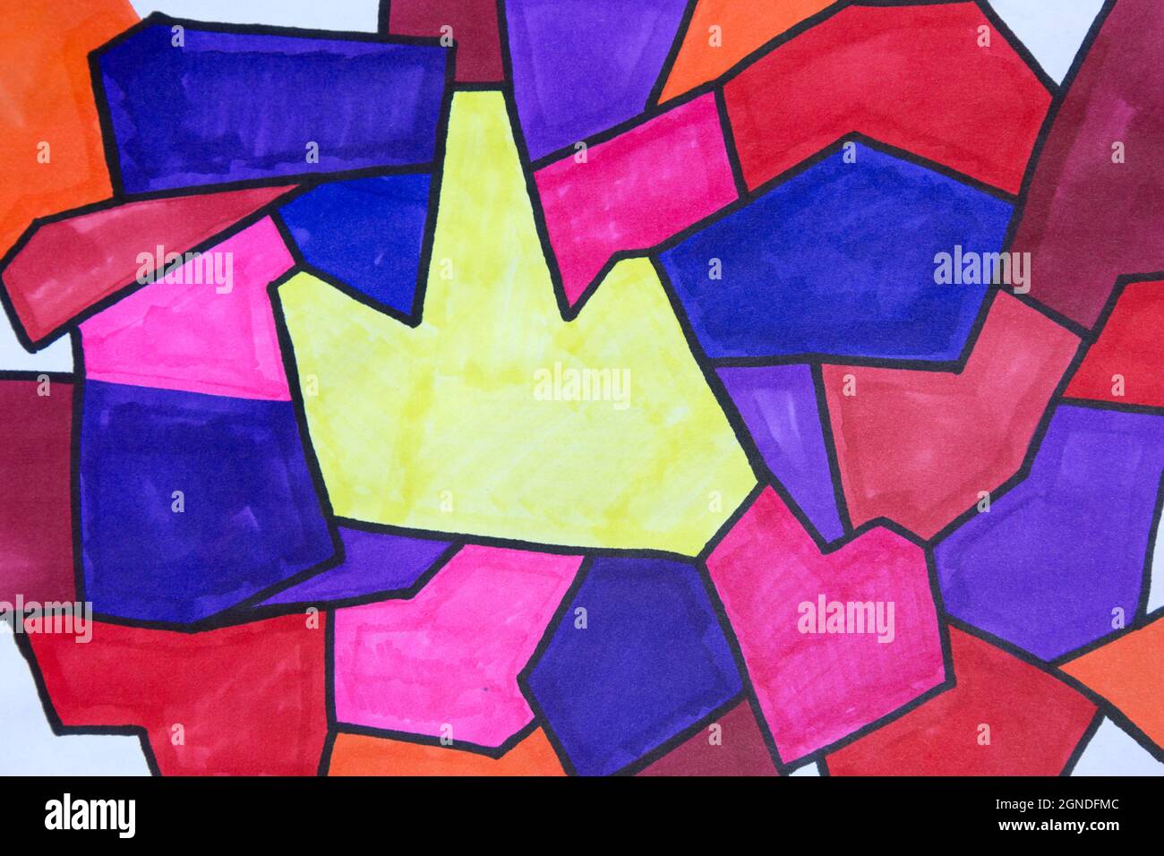 Yellow crown marker artwork texture. Abstract background Stock Photo ...