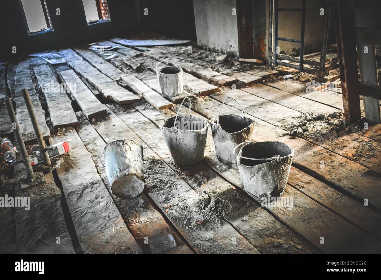 Buckets stand hi-res stock photography and images - Alamy