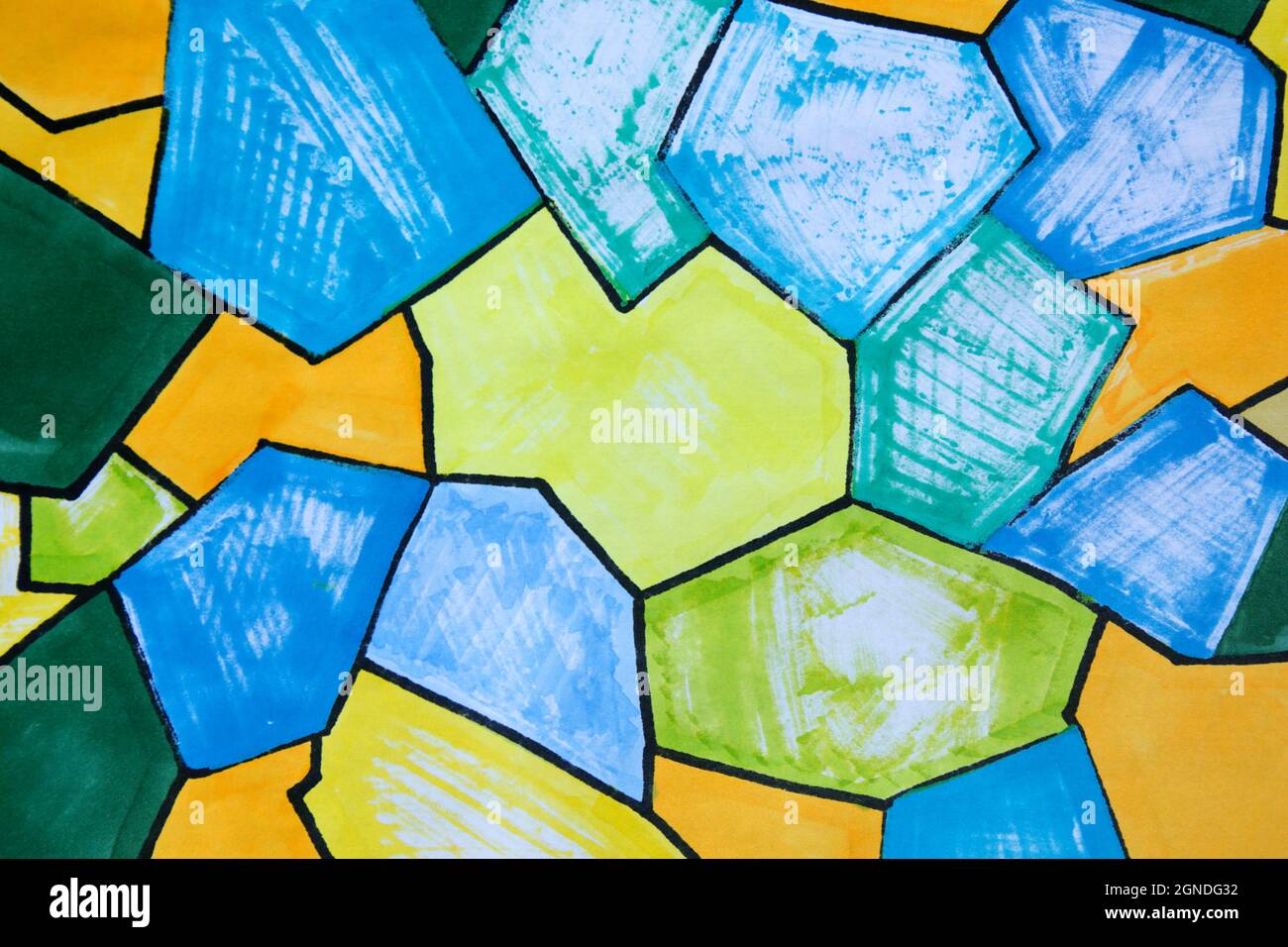 Blue and yellow background. Abstract marker texture Stock Photo - Alamy