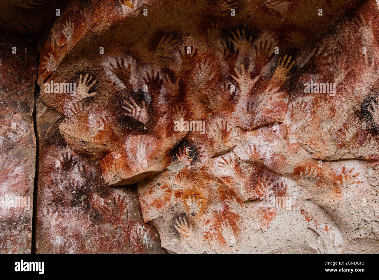 Cave of the Hands located in the southern province of Santa Cruz in the ...