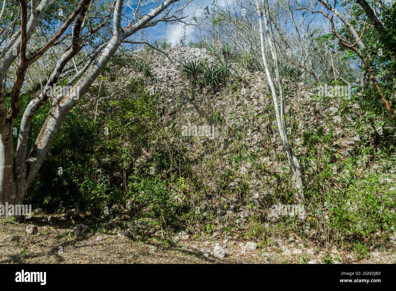 Unrestored building in the Cemetery temple group at the ruins of the ...