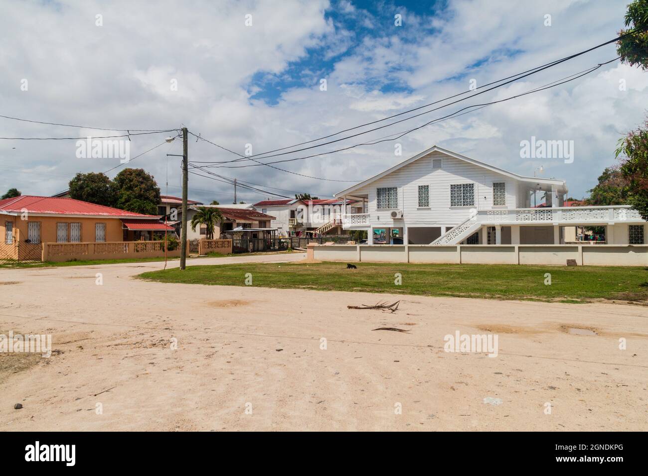 View of Dangriga town, Belize Stock Photo - Alamy