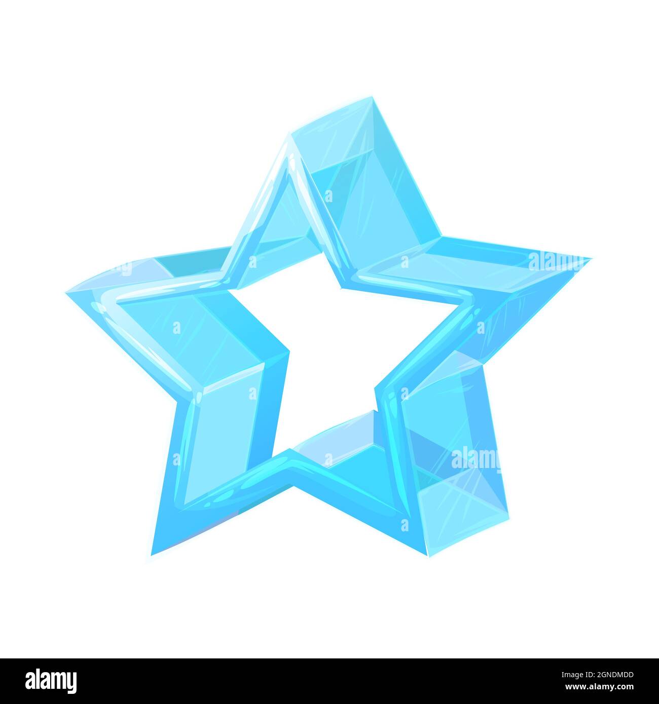 A very pretty illustrated ice star Stock Photo - Alamy
