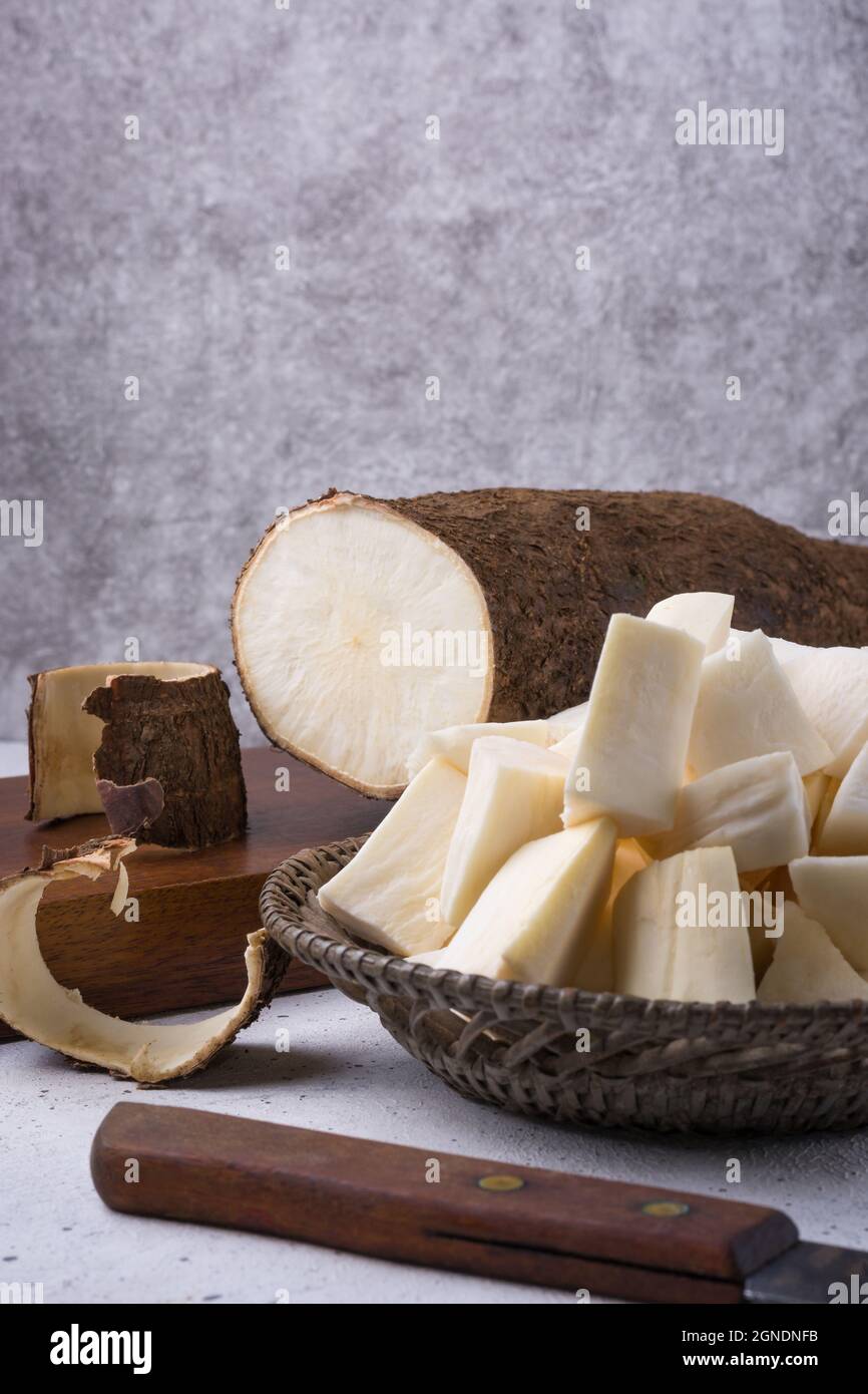 cassava or manihot, also known as manioc, yuca or brazillian arrowroot ...