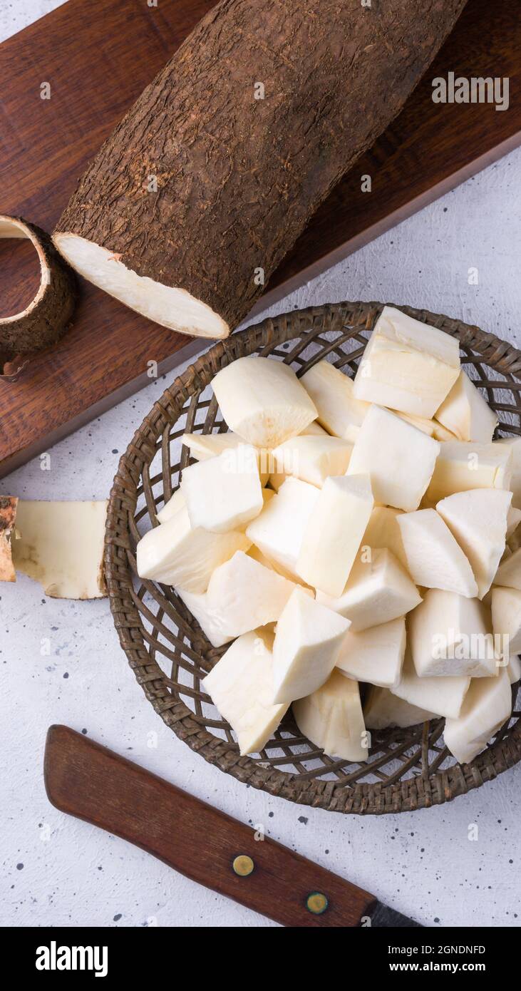 cassava or manihot, also known as manioc, yuca or brazillian arrowroot ...